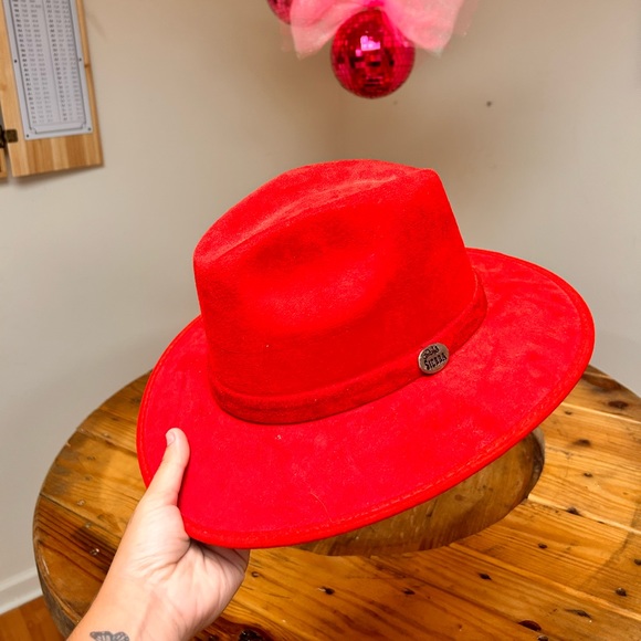 Accessories | Red Felt Hat | Poshmark